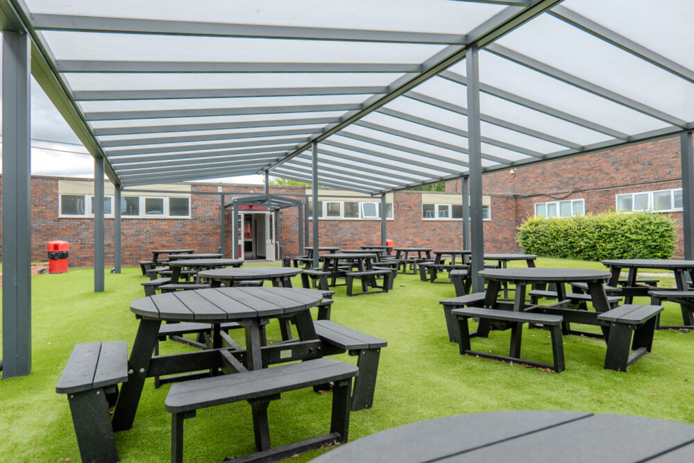 School Dining Canopies: Great Wyrley Academy Case Study